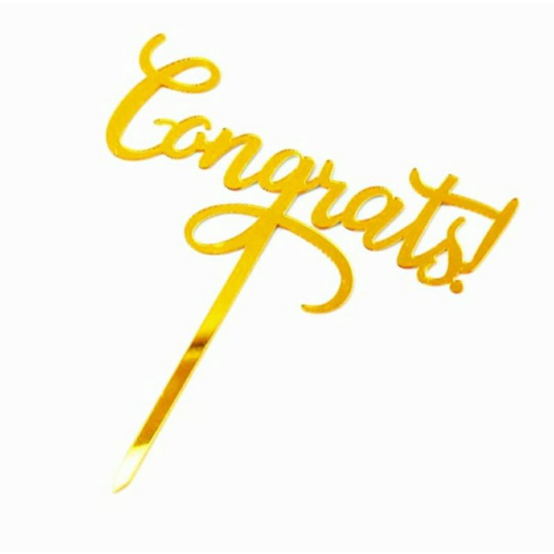 Jual Acrylic Congrats Congratulation Cake Topper | Hiasan Akrilik ...