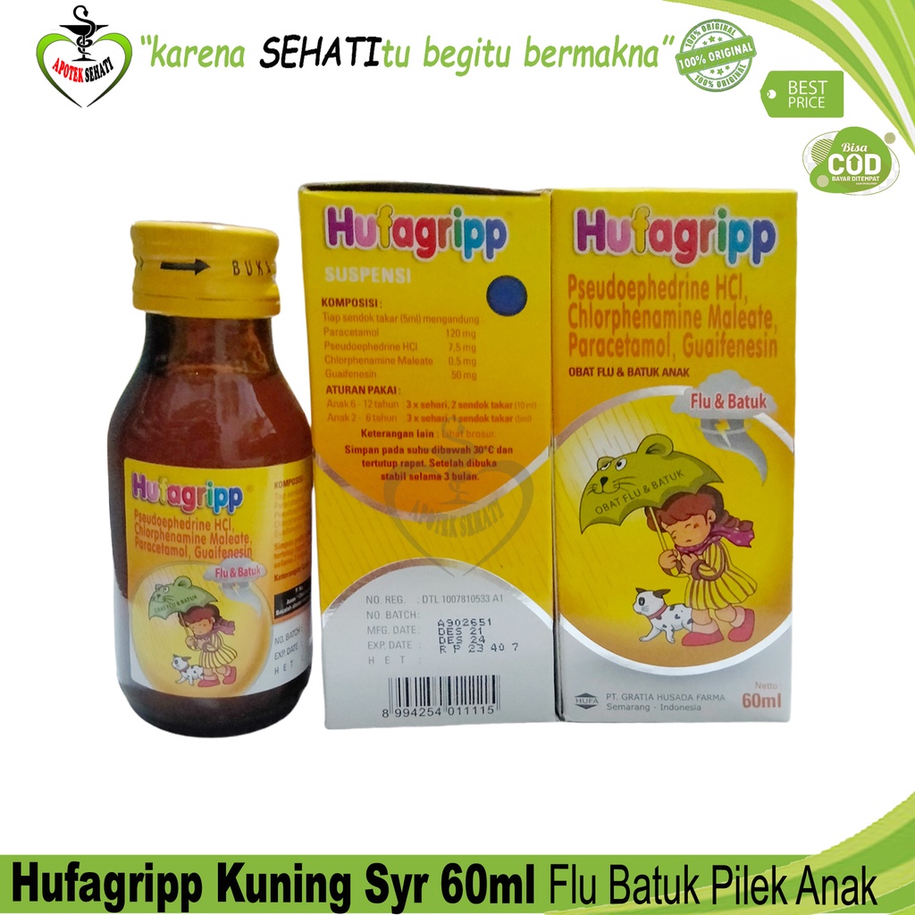 Jual Hufagrip Kuning Sirup Syr Flu Batuk | Shopee Indonesia