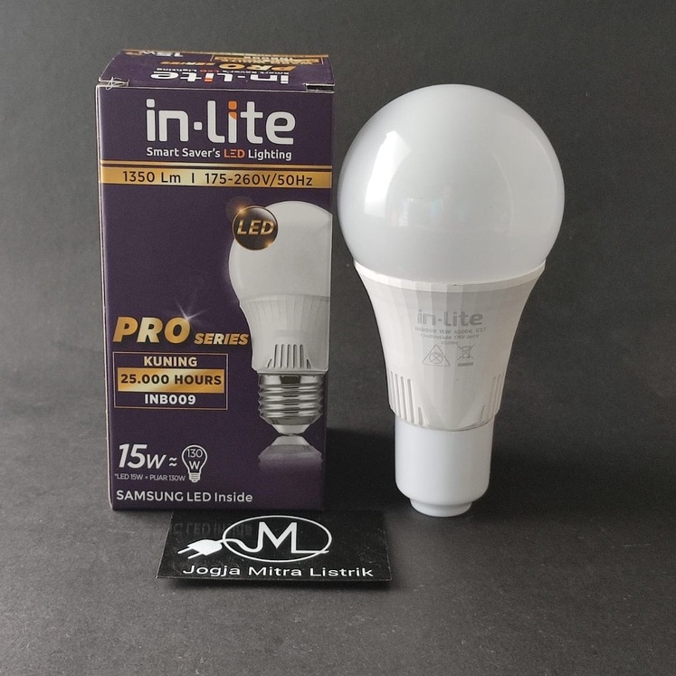 Jual LAMPU BOHLAM LED INLITE PRO SERIES 15 WATT - PUTIH / KUNING ...