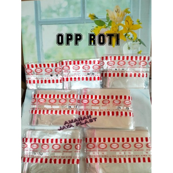 Jual ( ISI 100) OPP ROTI -KANTONG PLASTIK OPP LEM KEMASAN ROTI UKURAN 9 ...