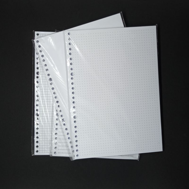 Jual Loose leaf/Kertas binder/Binder /isi ulang file HVS 80 GSM B5# RULED# DOTTED#GRID #BLANK# ...