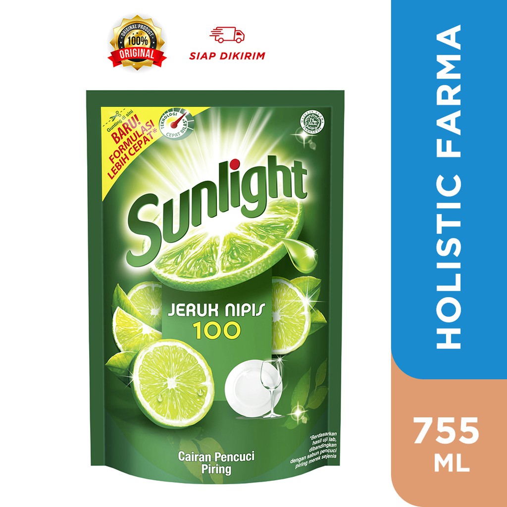 Jual SUNLIGHT Sabun Cuci Piring Jeruk Nipis 650 ml | 755 ml | Shopee Indonesia