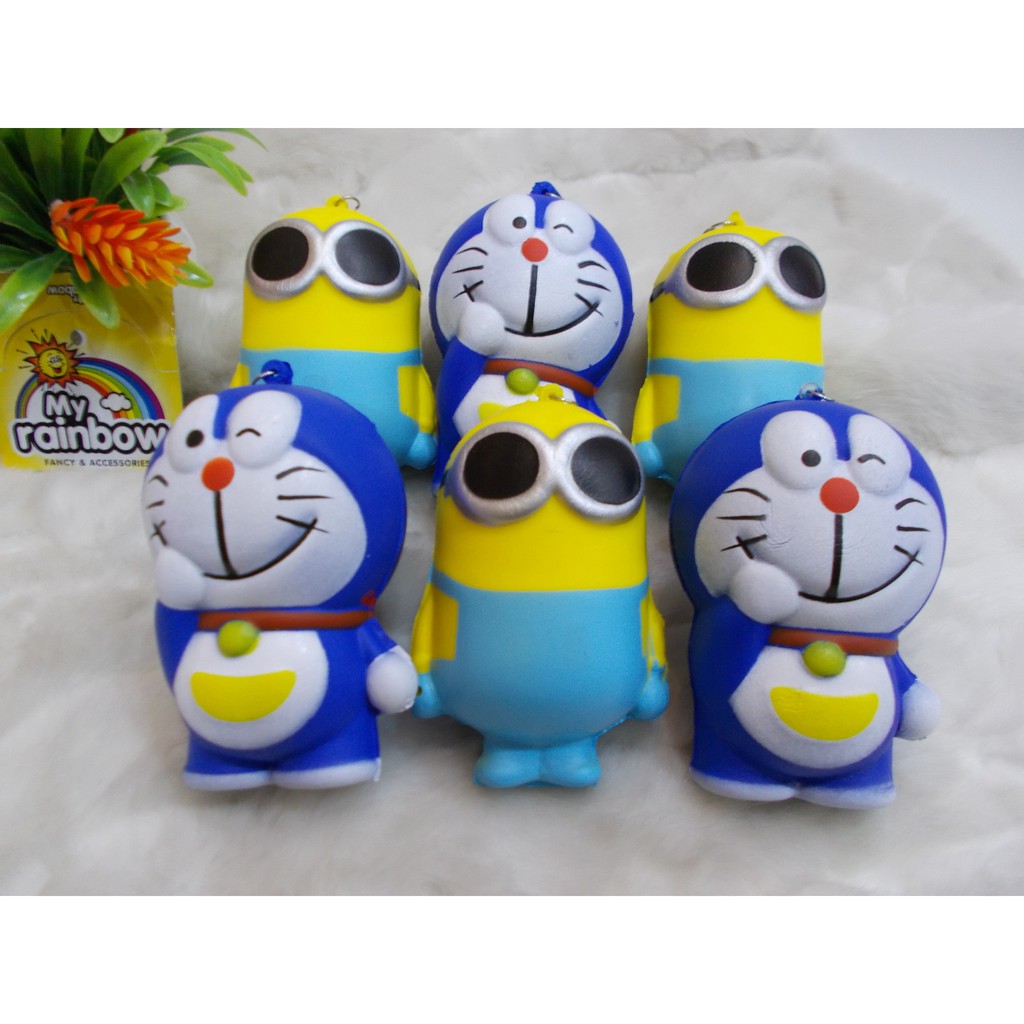 Jual Squishy doraemon/minion (isi 6 pcs/08080184) | Shopee Indonesia