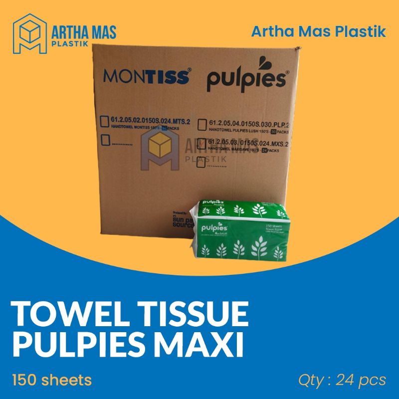Jual [GROSIR] Tissue Hand Towel Pulpies 1 Dus @24 Pcs | Shopee Indonesia