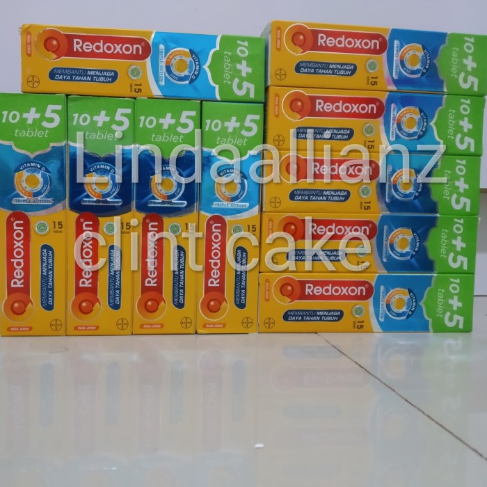 Jual REDOXON effervescent triple action tube isi 15 tablet celup ...