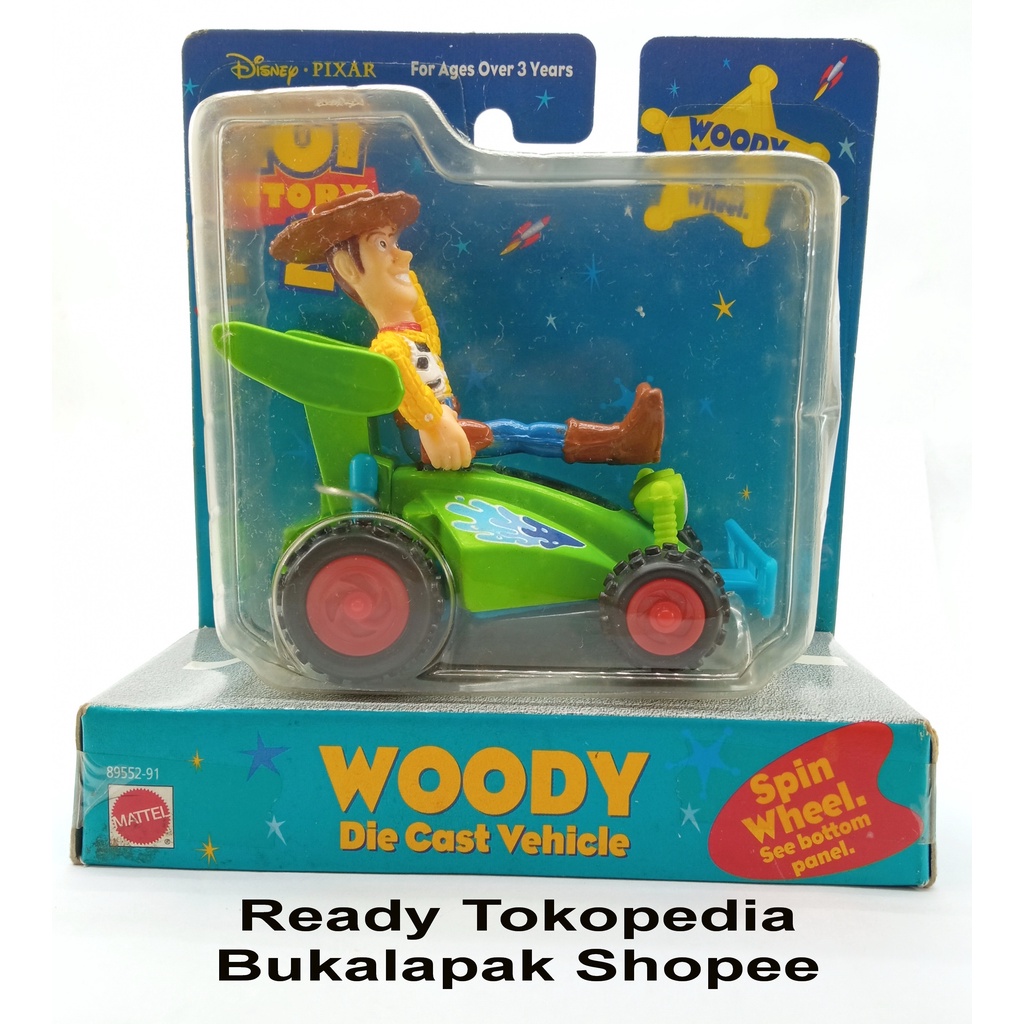 Jual Mattel Disney Pixar Toys Story 2 Woody Diecast Vehicle Spin Wheel ...