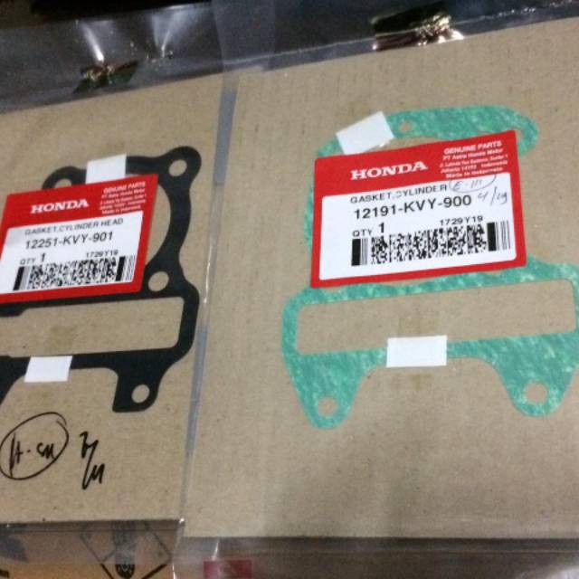 Jual Honda Beat Karbu KVY Packing Paking Gasket Head Cylinder dan Kas Blok ORI AHM | Shopee ...