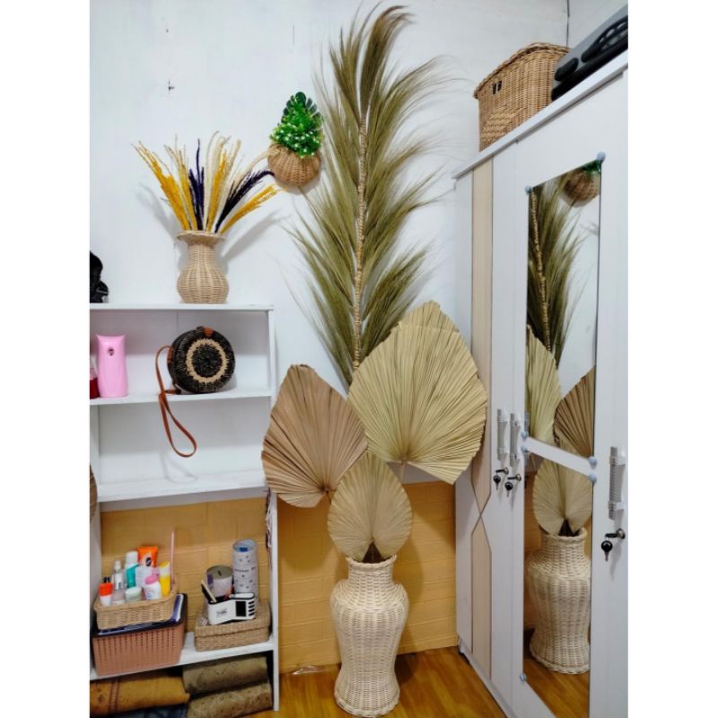 Jual Paket Bunga + vas 50cm (1 rayung & 3 daun palm) | Shopee Indonesia