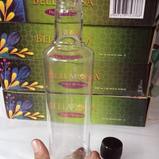 Jual Botol PET sirup Marjan/Botol Anggur 350ml/Tutup Hitam/Baru/Bahan ...