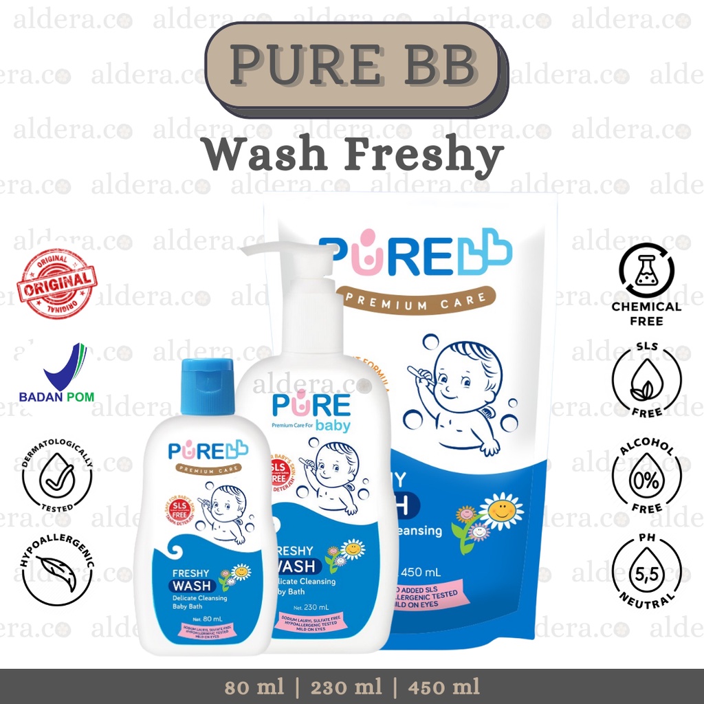 Jual PURE BB Wash Freshy — Pure BB 2in1 Cleanser , Pure BB Baby Shampoo ...