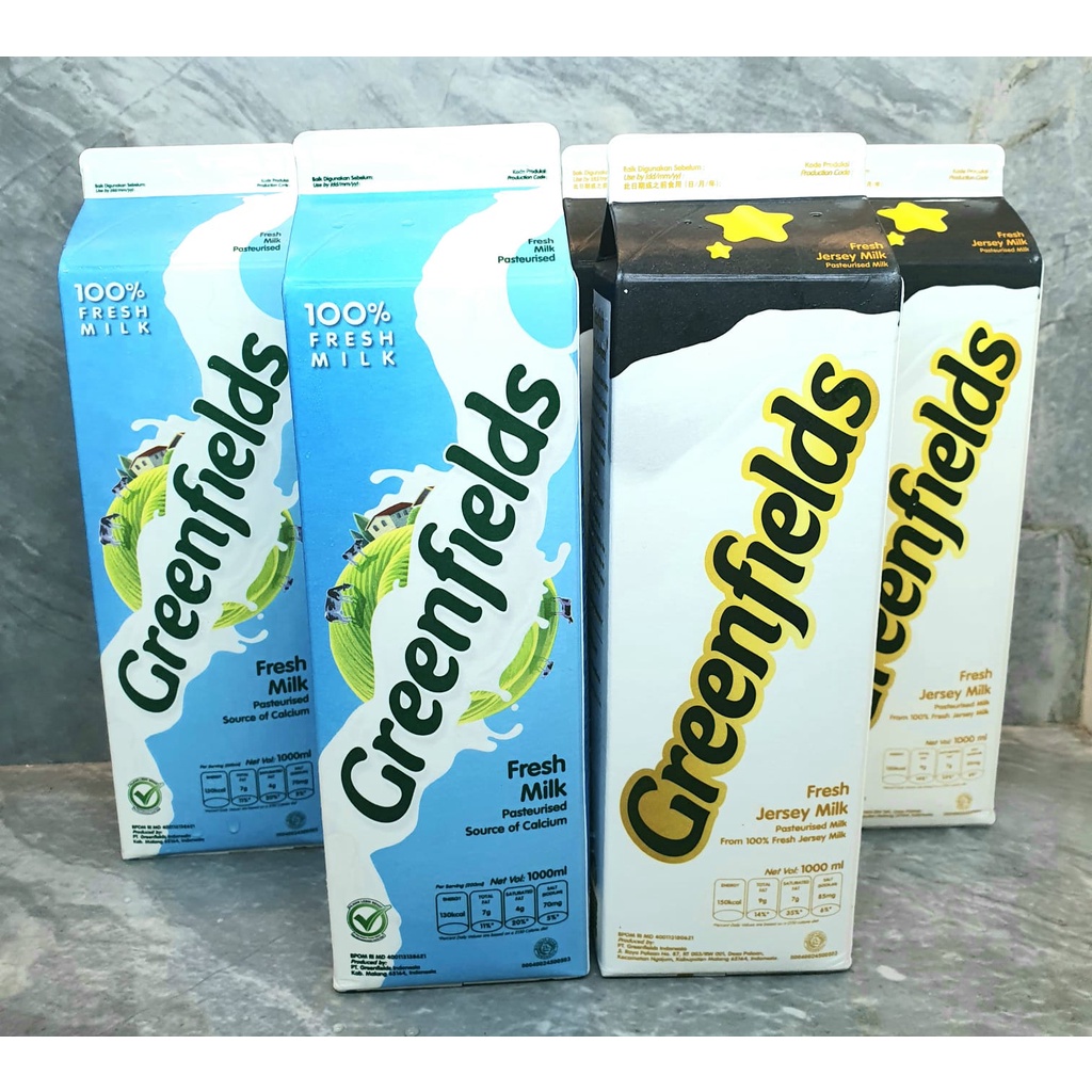 Jual Susu Greenfields Fresh Milk dan Fresh Jersey Milk 1 Liter Ready ...