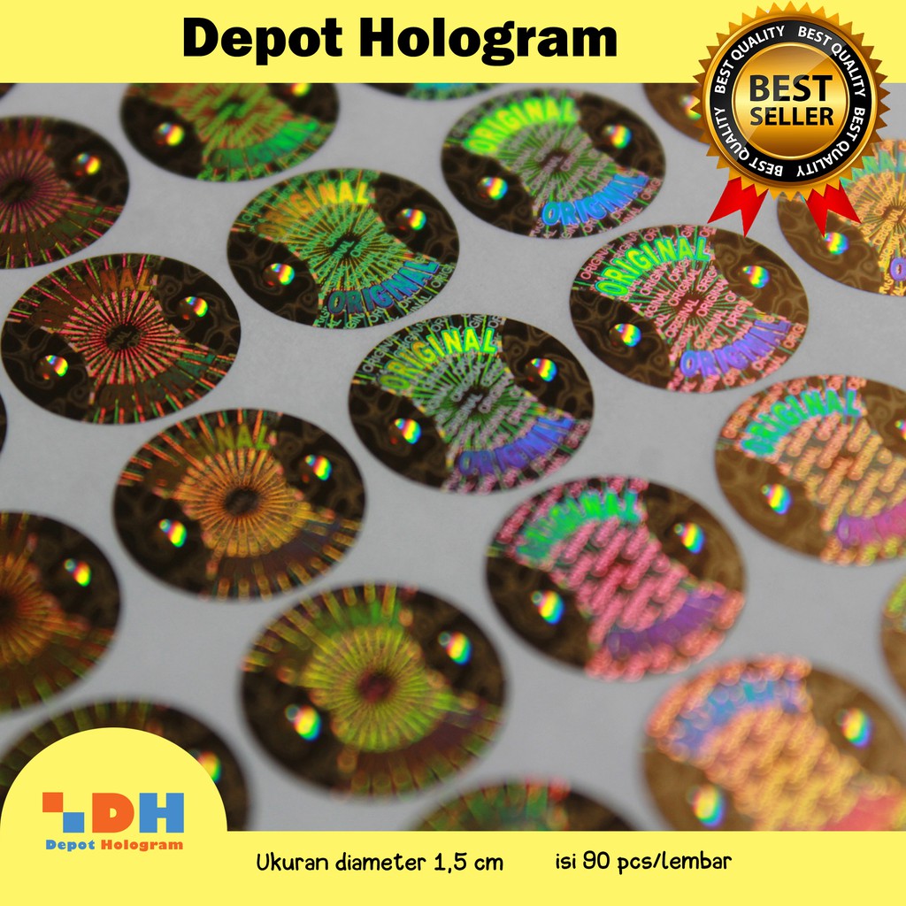 Jual Stiker Hologram 3D Original Motif Batik UIkuran Diameter 1,5 cm ...