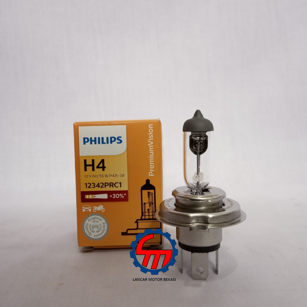 Jual BOHLAM H4 / Lampu Halogen 12V 60/55W P43T-38 Philips 12342PRC1 | Shopee Indonesia
