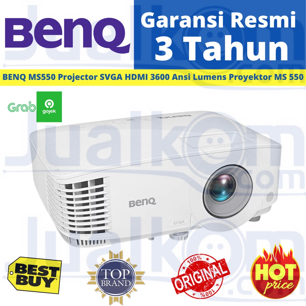 Jual BENQ PROJECTOR MS550 (3600ANSI SVGA 800 X 600 HDMI , TANPA LAYAR ...