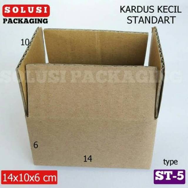 Jual KARDUS 14X10X6 COKLAT ST5 | KARDUS PACKING KARDUS POLOS KARDUS ...