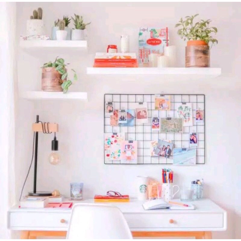 Jual [PROMO] Hijang 52x35cm, 9x6 kotak Hiasan Panjang Grid Wall Wire ...