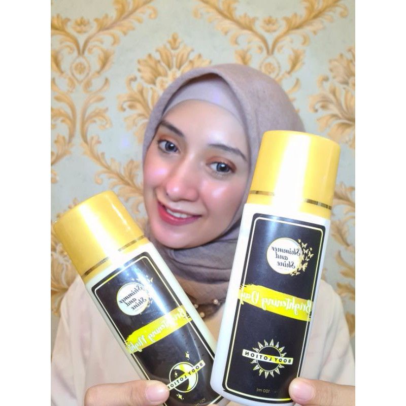 Jual paket lostion Shimmer and shine( 2 botol pagi dan malam) | Shopee ...