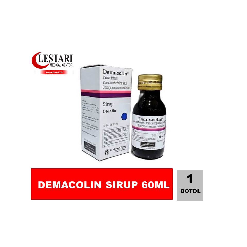 Jual demacolin sirup 60 ml syrup / 1 botol / flu demam | Shopee Indonesia