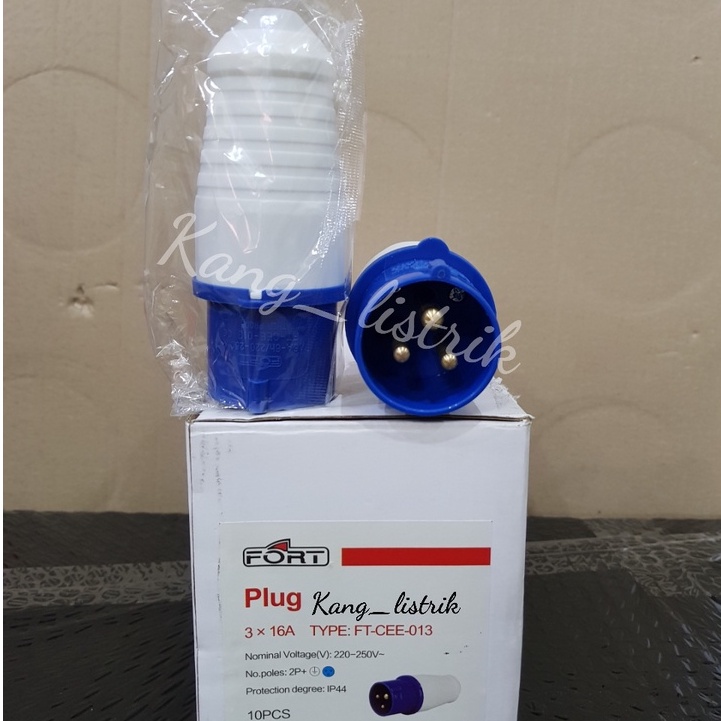 Jual Industrial Plug / Plug Mounting / Steker Plug IP44 013 3 Pin 16A ...