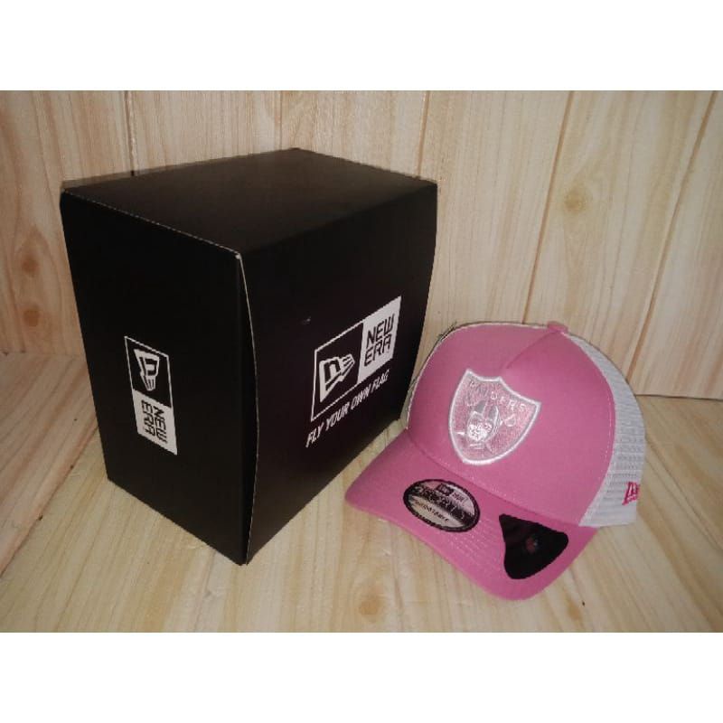 Jual Topi MLB New Era Trucker Pink Logo | Shopee Indonesia
