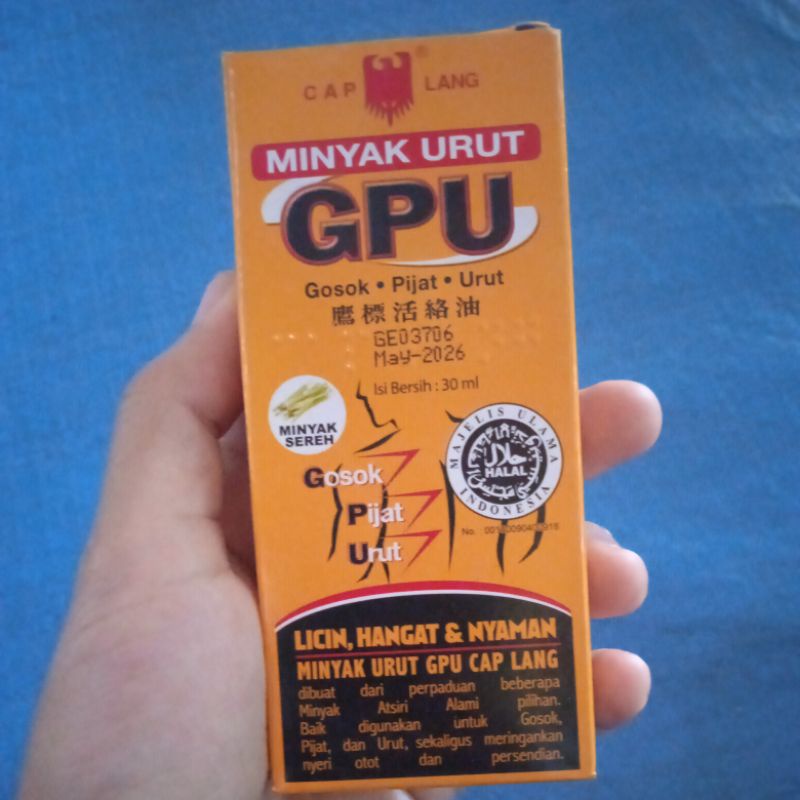 Jual MINYAK URUT GPU CAP LANG 30ml | Shopee Indonesia Jual MINYAK URUT GPU CAP LANG 30ml | Shopee Indonesia