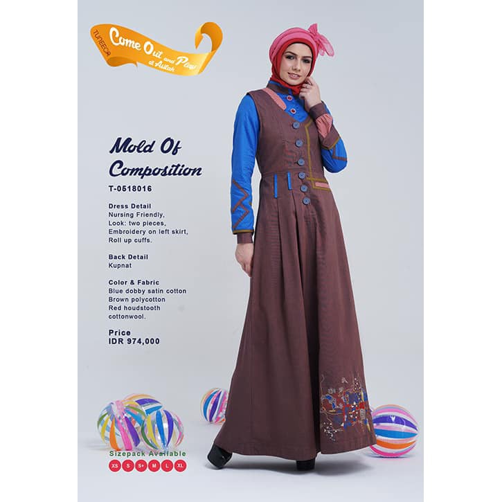 Jual TUNEECA MOLD OF COMPOSITION Sku: T-0518016 Gamis (Long Dress ...