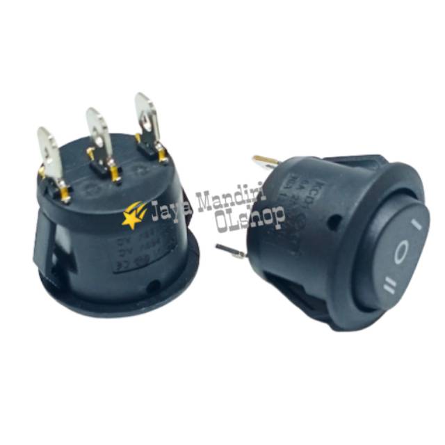 Jual Saklar Bulat Rocker Switch On Off ON 3Pin 3 Kaki Ukuran Besar ...