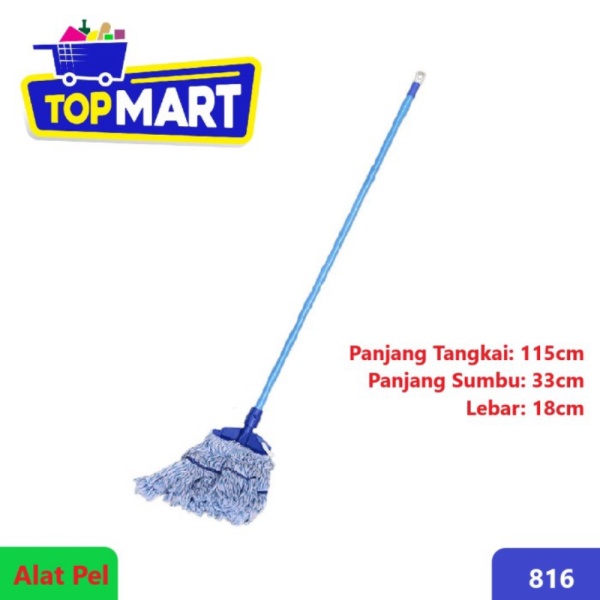 Jual Alat Pel Pengepel Mop Sumbu Putih Pembersih Lantai Q2 816 TOPMART ...
