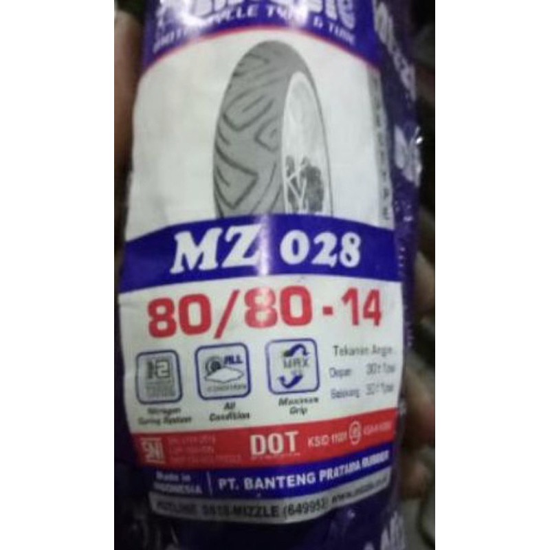 Jual Ban Motor Mizzle MZ-028 80/80 Ring 14, Tube Type | Shopee Indonesia