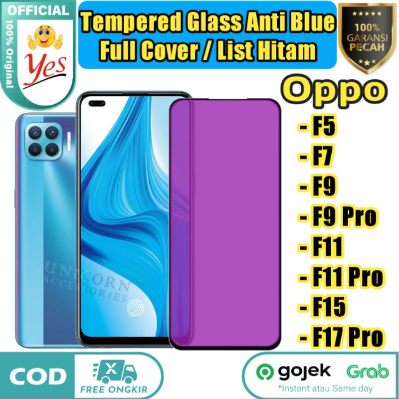Jual Anti Blue Oppo F5 Youth F7 F9 F11 F15 F17 Pro Tempered Glass YES ...