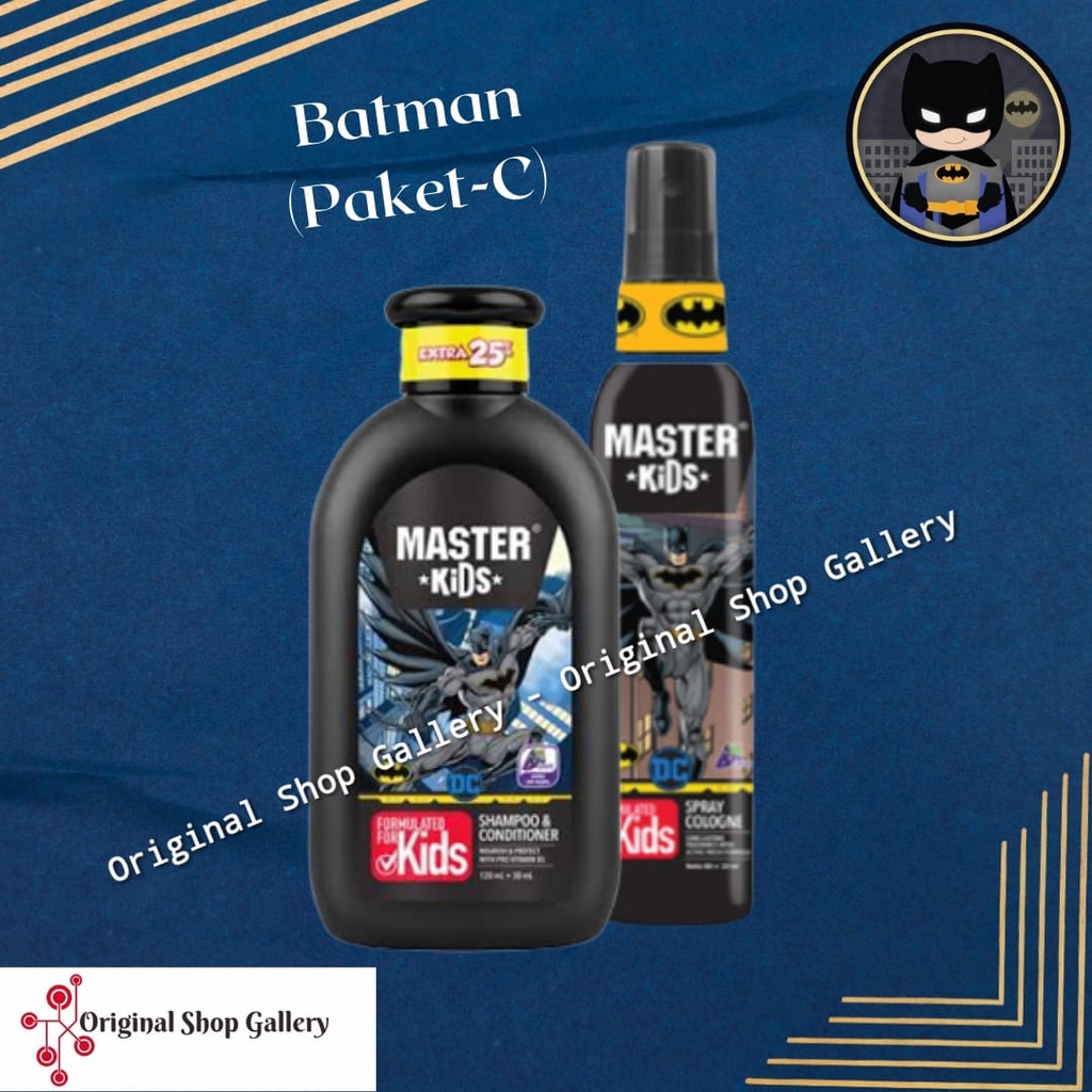 Jual Paket Perlengkapan Mandi Anak Master Kids Batman Series Shampoo ...