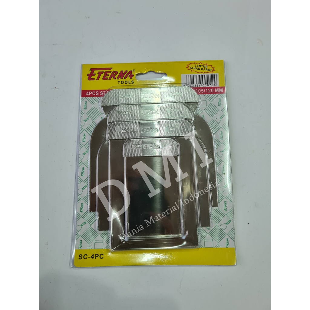 Jual Kape Set Eterna 4pcs | Scraper Set Stainless Steel | Skrap Besi ...