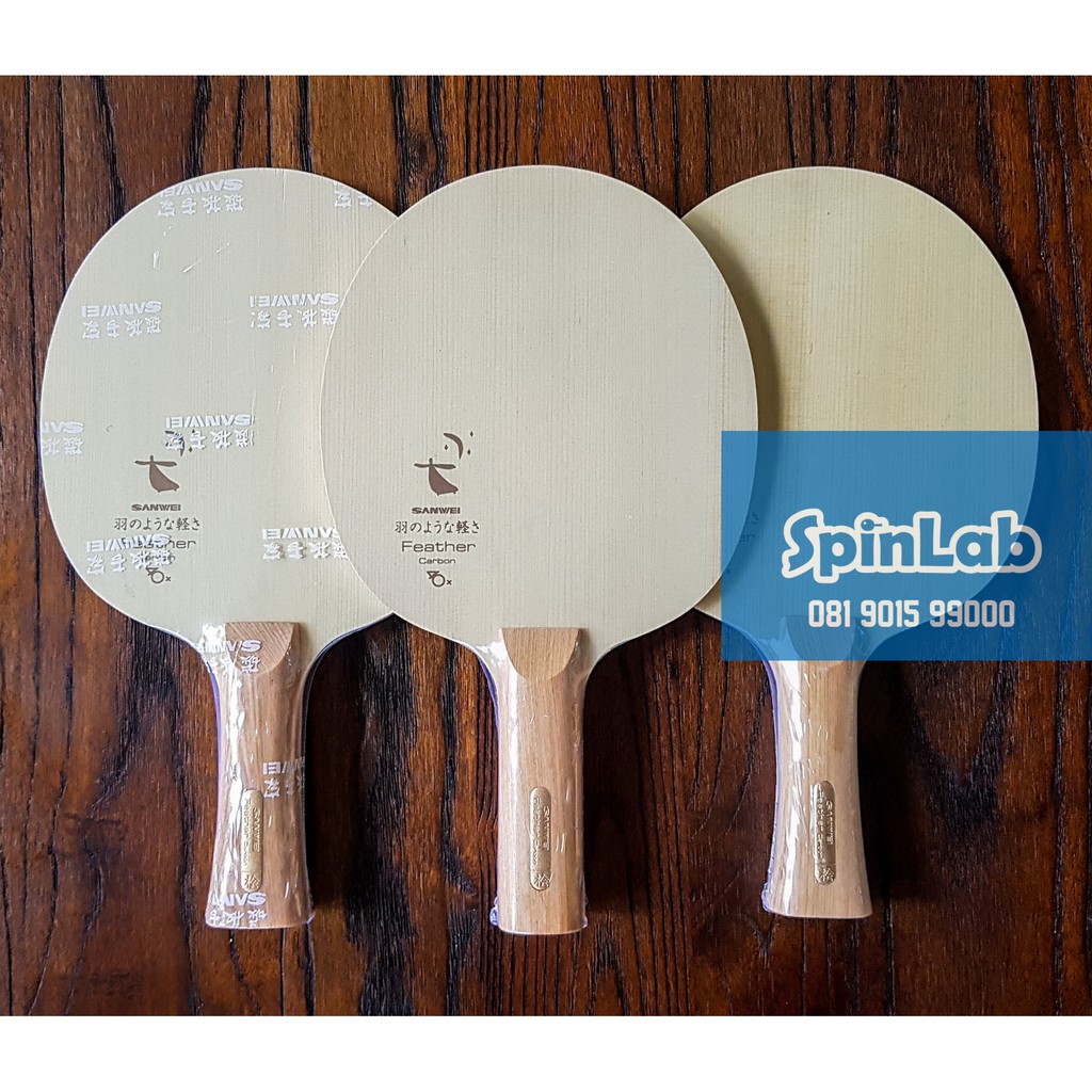 Jual Kayu Bat Pingpong Tenis Meja SANWEI Feather Carbon | Shopee Indonesia