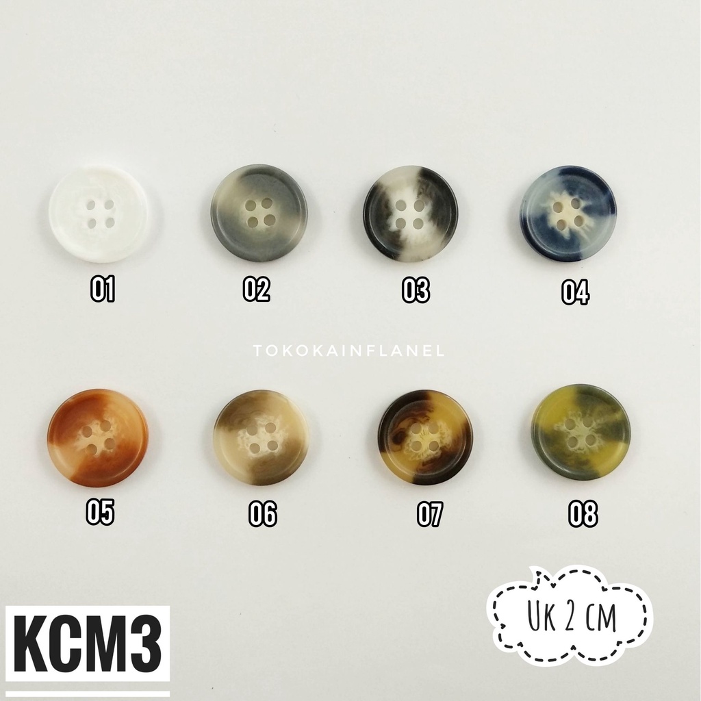 Jual Kancing Motif Gradasi diameter 2cm (Per Lusin) KCM3 | Shopee Indonesia