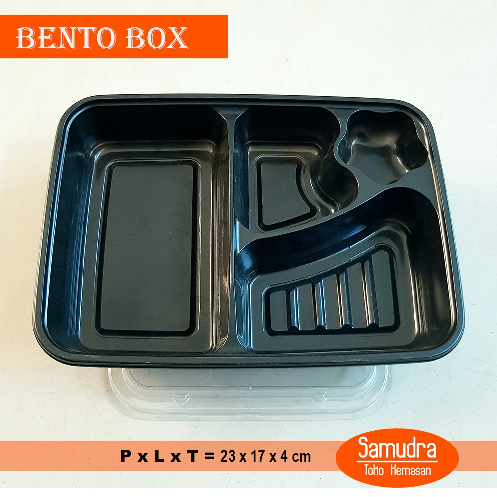 Jual Bento Box Bintang / Tray Bento/ Mika Bento sekat 4 / Lunch Box ...