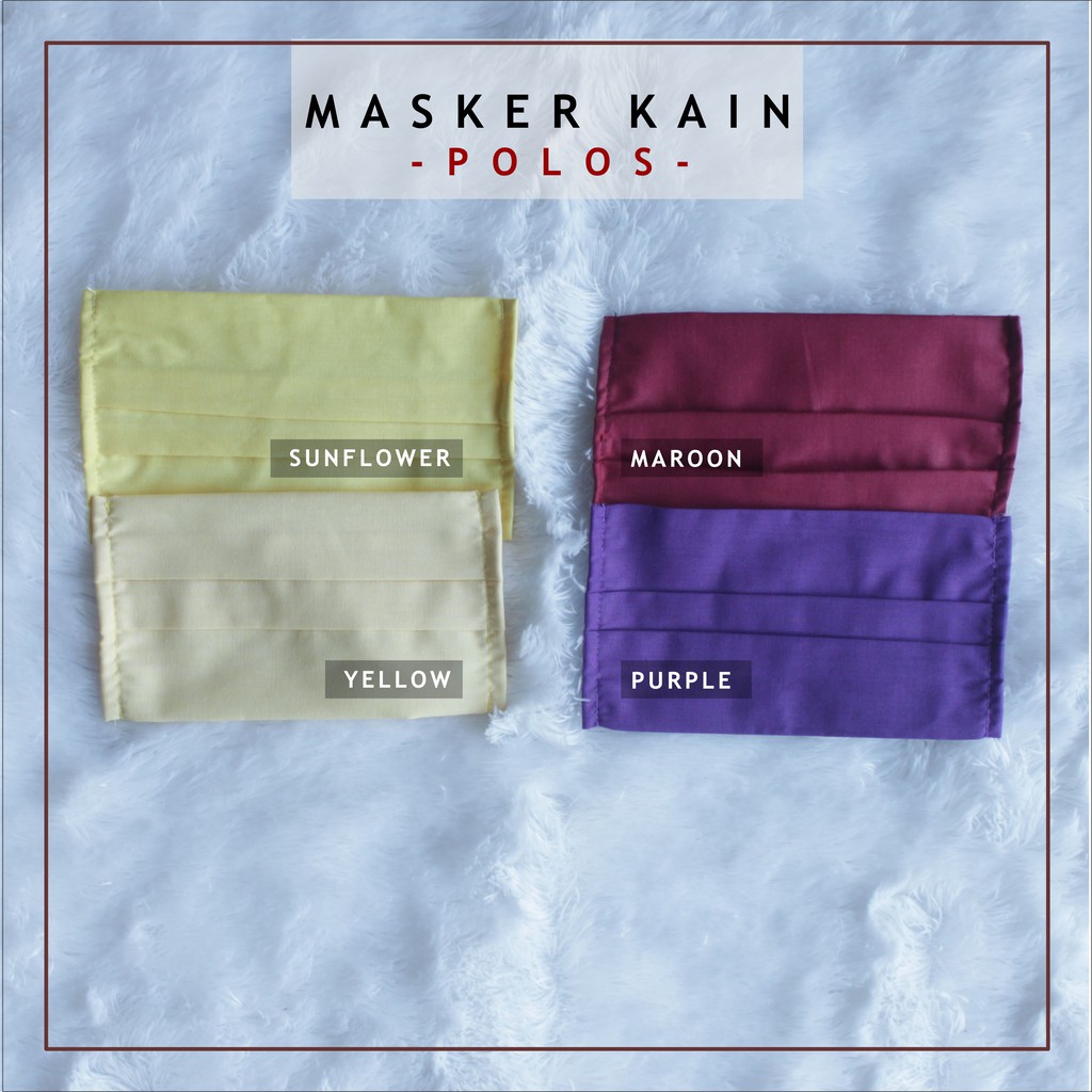Jual Masker Kain Katun Polos 1 by Ina Priyono (Satuan) | Shopee Indonesia