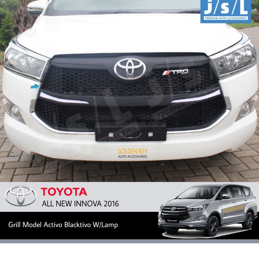 Jual All New Innova Grill Depan/ Front Grille Activo Blacktivo With LED ...
