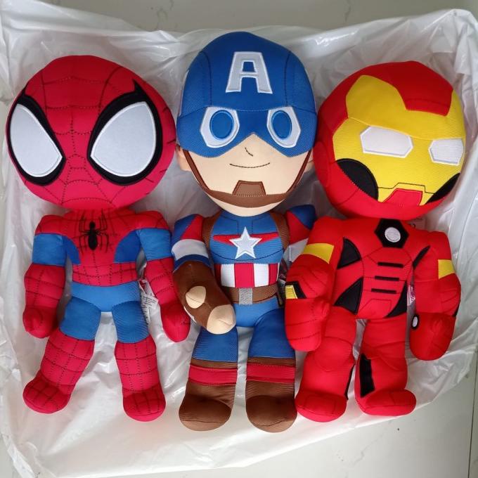 Jual Boneka spiderman captain America ironman original marvel miniso ...