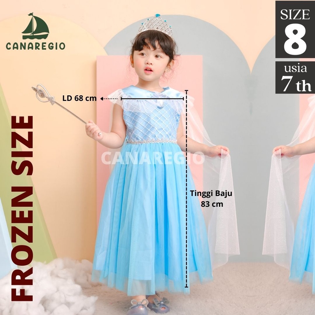 Jual GAUN PESTA ANAK FROZEN / PESTA ULANG TAHUN / COSPLAY FROZEN ANAK ...