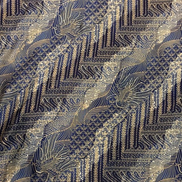 Jual Rok Lilit Motif Batik - Navy Gold | Shopee Indonesia
