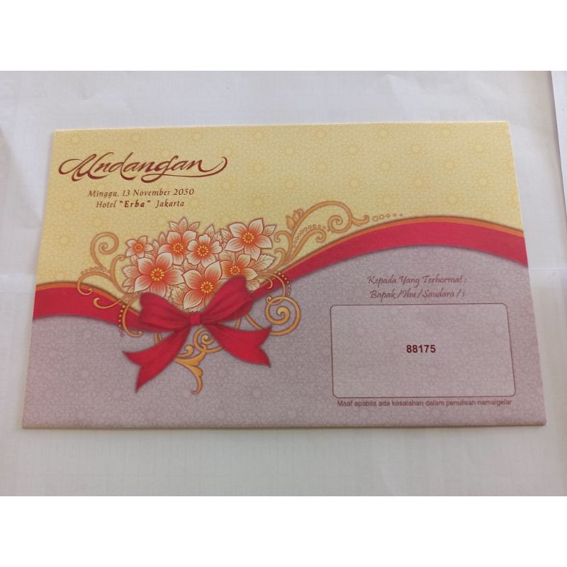 Jual Cetak Blangko Kartu Undangan ERBA 88175 Nikah Pernikahan / Khitan ...
