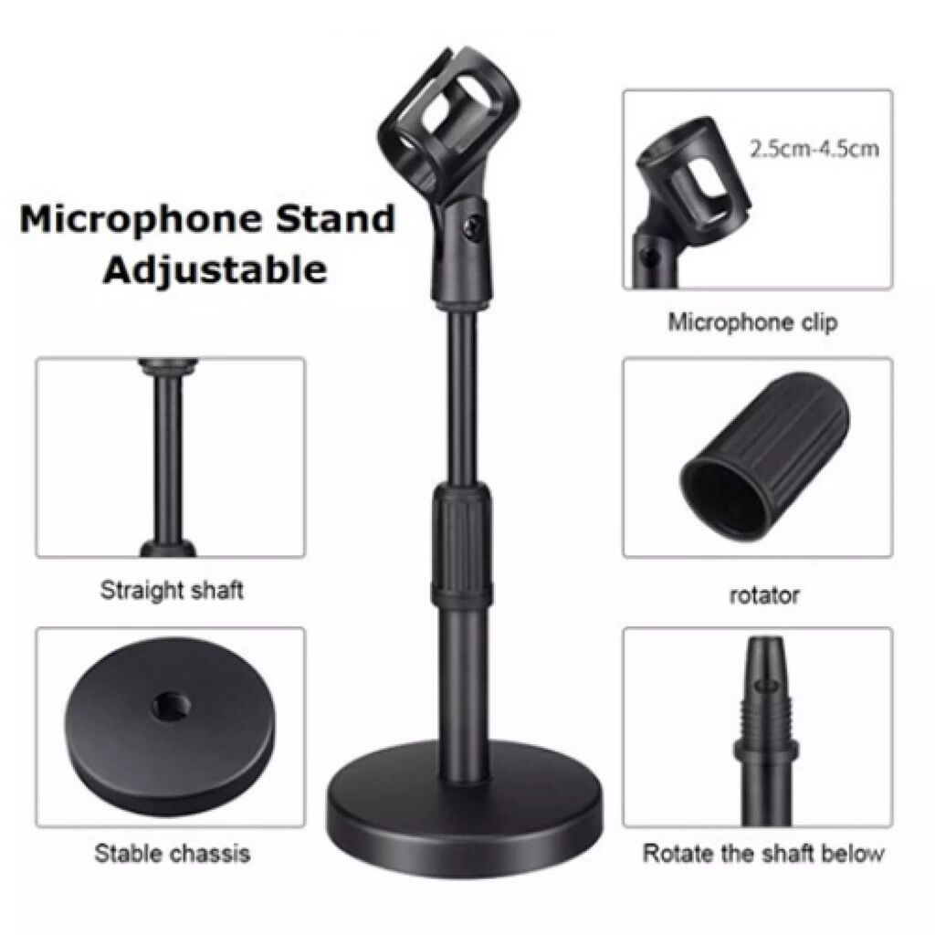 Jual Stand mic meja podium mimbar mini 30 cm holder mikrofon dudukan ...