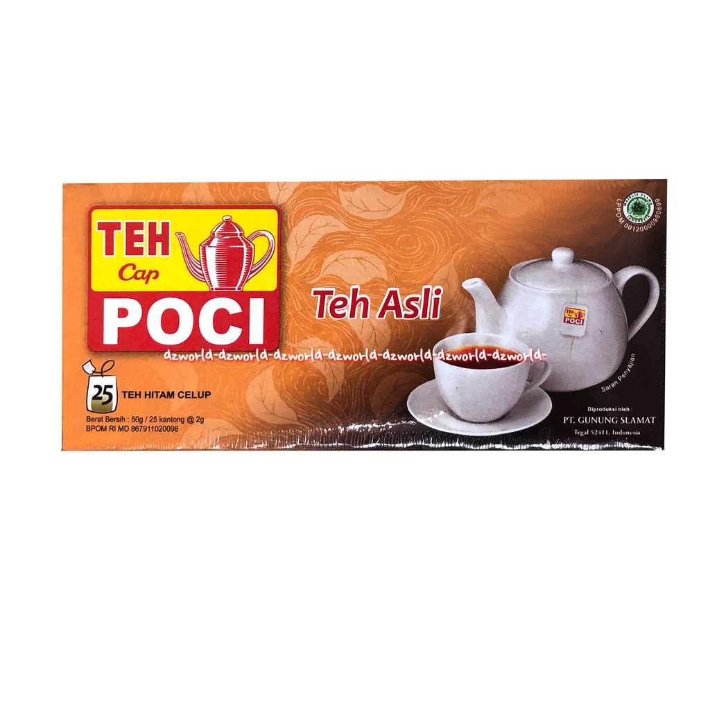 Jual Teh Cap Poci Teh Asli Teh Hitam Celup 25Bag Teh Tjap Poji Teh Asli ...