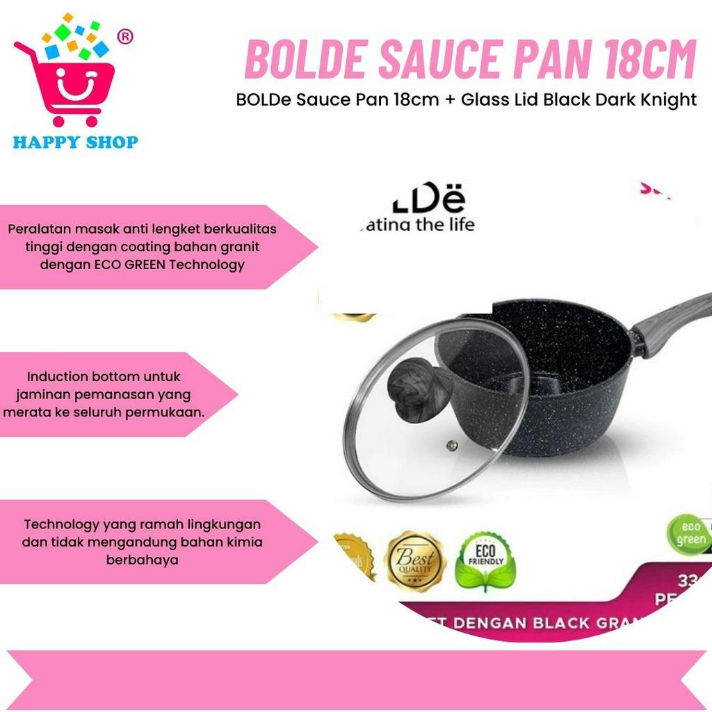 Jual BOLDe Sauce Pan 18cm + Glass Lid Black Dark Knight | Shopee Indonesia