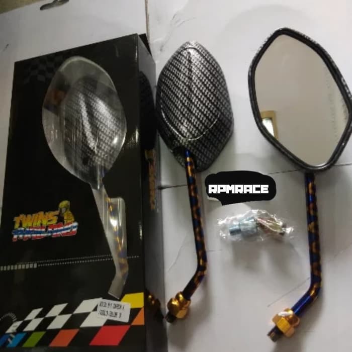 Jual KACA SPION BLUE X KARBON HONDA MATIC BEAT SCOOPY VARIO 125 150 DLL ...