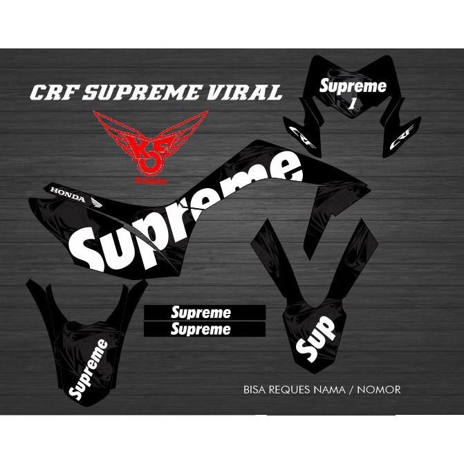 Jual STIKER HONDA CRF DESAIN SUPREME | Shopee Indonesia