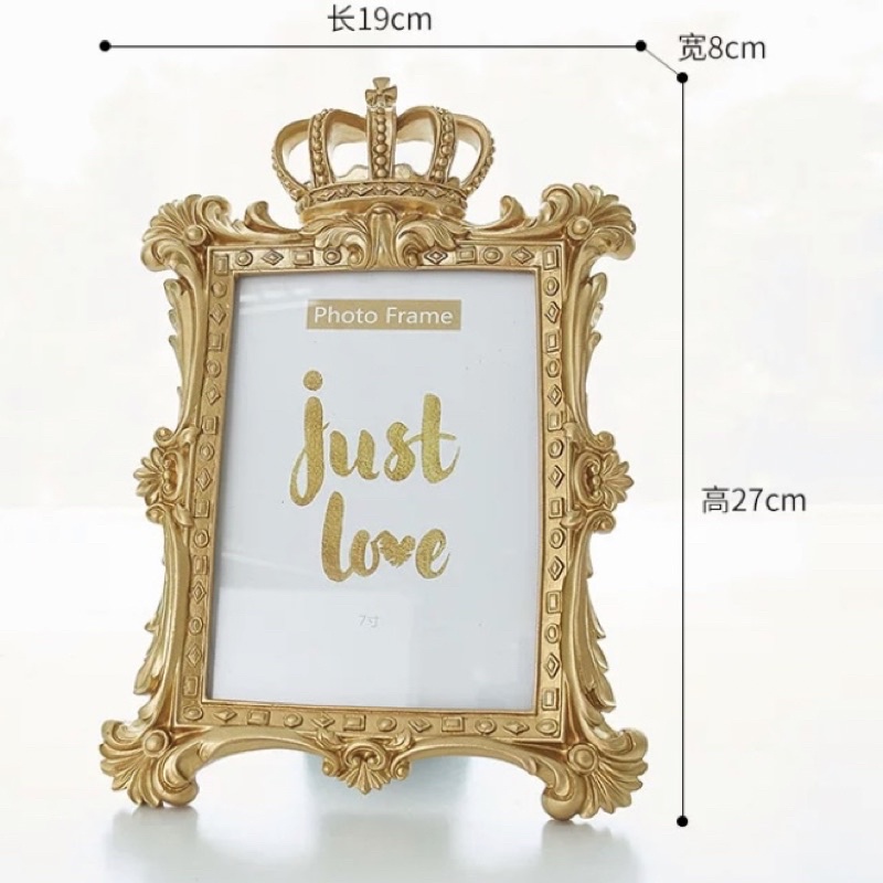 Jual Crown Gold Frame bingkai foto mahkota emas luxury aesthetic cantik ...