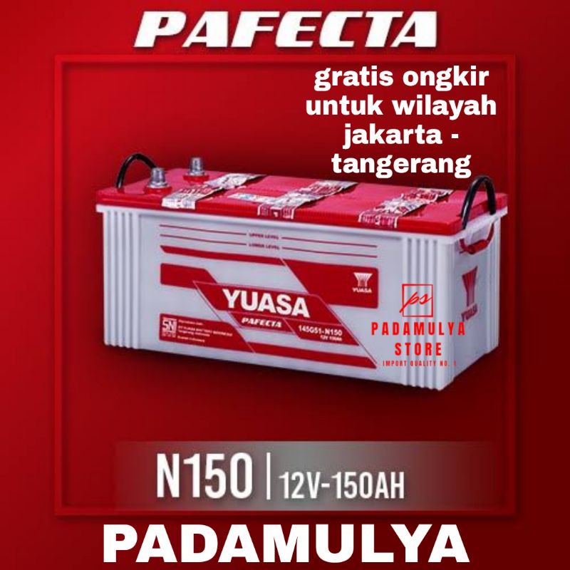 Jual Aki Basah N 150 Yuasa Pafecta 12V 150Ah 145G51 Battery Kapal Genset | Shopee Indonesia