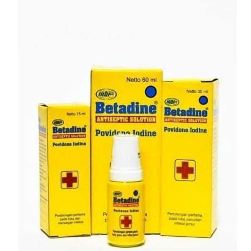 Jual Betadine Antiseptic Solution Semua Ukuran 5ml / 15ml / 30ml / 60ml - Antiseptik Untuk Luka ...