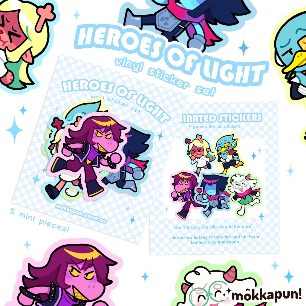 Jual MOKKAMERCH | Vinyl Sticker Set/Pack: Deltarune Undertale "Heroes ...